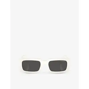 Prada Pr A07s Pillow-frame Sunglasses - White