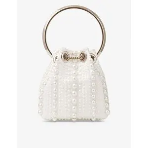 JIMMY CHOO Bon Bon Micro Top-handle Bag - Ivory