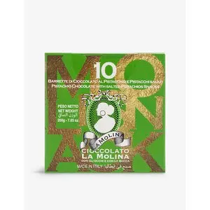 LA MOLINA Molisnack Milk Gianduja And Pistachios Chocolate Bars Pack Of 10 - One-color