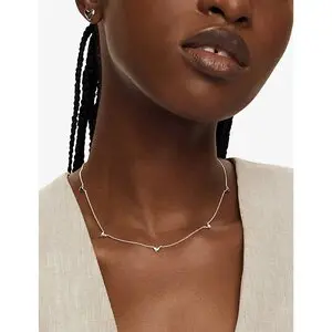 Monica Vinader Heart Station Necklace - Sterling Silver
