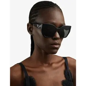 Prada Pr 19zs Cat-eye Sunglasses - Black