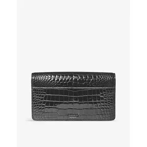 ASPINAL OF LONDON Mayfair Croc-effect Leather Clutch Bag