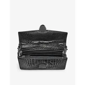 ASPINAL OF LONDON Mayfair Croc-effect Leather Clutch Bag