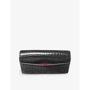 ASPINAL OF LONDON Mayfair Croc-effect Leather Clutch Bag