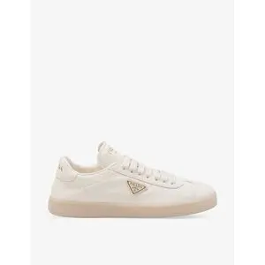 Prada Brand-patch Leather Low-top Trainers - Neutral