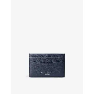 ASPINAL OF LONDON Logo-embellished Leather Card Holder - Navy