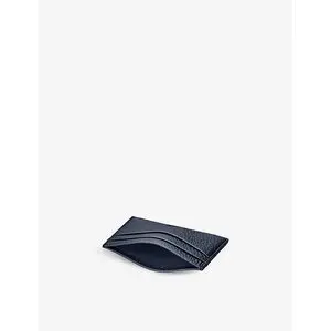 ASPINAL OF LONDON Logo-embellished Leather Card Holder - Navy