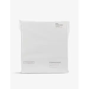 THE WHITE COMPANY Connaught Cotton And Silk-blend Deep Fitted Sheet - Chalk
