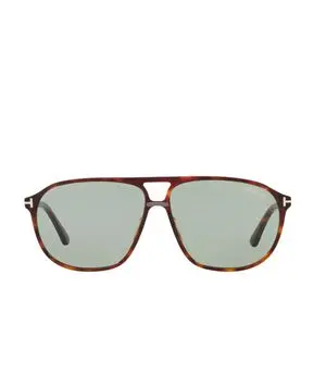 TOM FORD Tortoiseshell Aviator Sunglasses - Brown/blue