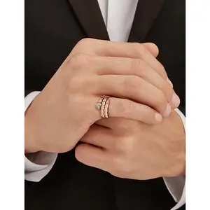 BVLGARI Serpenti Viper Rose-gold And Diamond Ring