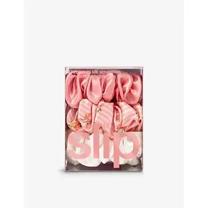 Slip Large Silk Scrunchies Pack - White/pink