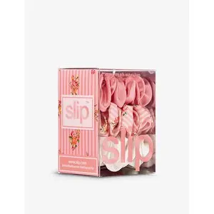 Slip Large Silk Scrunchies Pack - White/pink