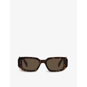Prada Pr 17ws Rectangular-frame Sunglasses - Brown