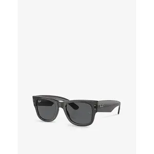 Ray-ban Mega Wayfarer Square-frame Sunglasses - Black