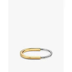 Tiffany & Co. Lock 18ct Yellow And White-gold Diamond Bangle - Yellow Gold