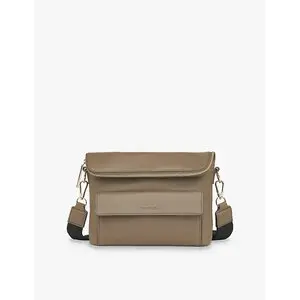 Whistles Vida Leather Crossbody Bag - Khaki/olive