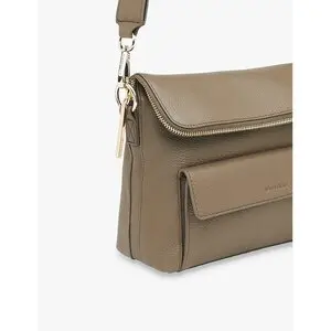 Whistles Vida Leather Crossbody Bag - Khaki/olive
