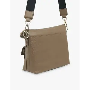 Whistles Vida Leather Crossbody Bag - Khaki/olive