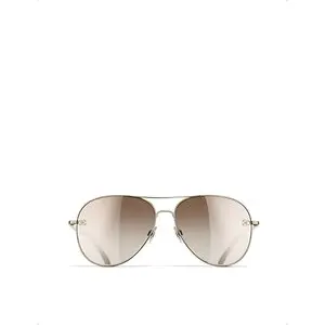 Chanel Aviator Sunglasses - Gold