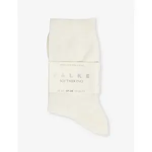 Falke Softmerino Ankle-rise Stretch-wool Blend Socks - 2040 Off-white