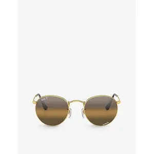 Ray-ban Round Frame Sunglasses - Gold
