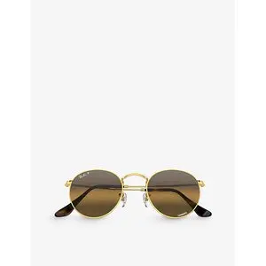 Ray-ban Round Frame Sunglasses - Gold