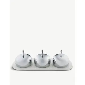 ALESSI Dressed Porcelain And Stainless Steel Jam Tray - Nocolor