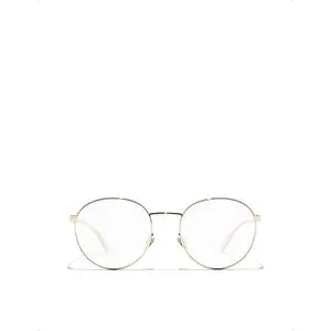 Chanel Oval Eyeglasses - Gold