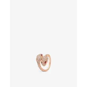 BVLGARI Serpenti Seduttori Rose-gold Diamond And Rubellite Ring - Rose Gold