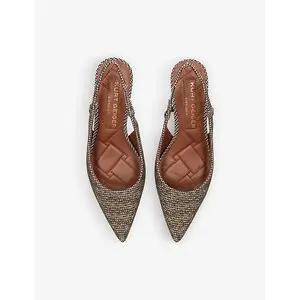 Kurt Geiger Belgravia Woven Slingback Courts