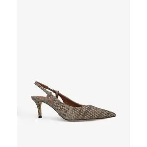 Kurt Geiger Belgravia Woven Slingback Courts