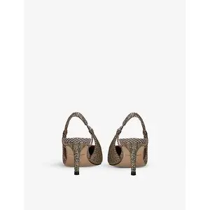 Kurt Geiger Belgravia Woven Slingback Courts