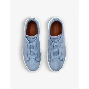 Zegna Triple Stitch Suede Low-top Trainers