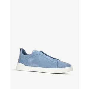 Zegna Triple Stitch Suede Low-top Trainers