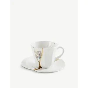 SELETTI Kintsugi N3 Coffee Cup With Saucer In Porcelain - One-color