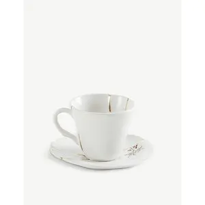 SELETTI Kintsugi N3 Coffee Cup With Saucer In Porcelain - One-color