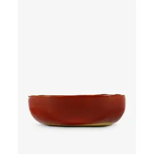 SERAX La Mère Irregular Medium Stoneware Bowl 16.5cm - Red