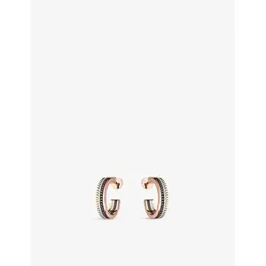 Boucheron Quatre Classique 18ct Gold And Diamond Hoop Earrings - White Gold