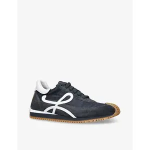 Loewe Flow Runner Leather And Shell Trainers - Blue/dark