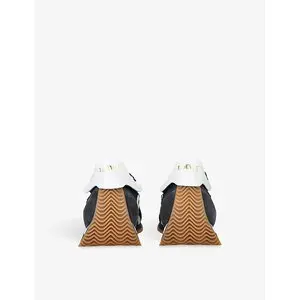 Loewe Flow Runner Leather And Shell Trainers - Blue/dark