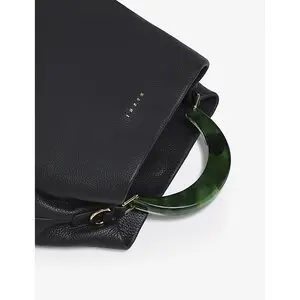 Marni Logo-embossed Leather Top-handle Bag
