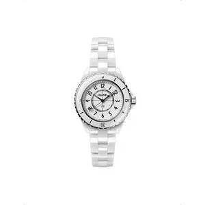 Chanel J12 Ceramic And Steel Quartz Watch - White