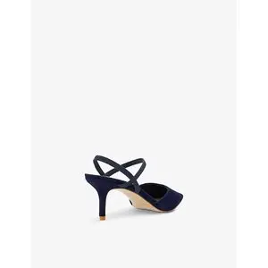 DUNE Suede Slingback Courts - Navy-suede