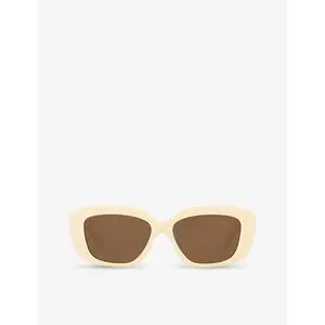 Celine Cl40216u Triomphe Rectangular Sunglasses - White