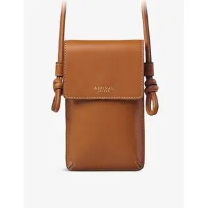 ASPINAL OF LONDON Ella Leather Cross-body Phone Case - Tan
