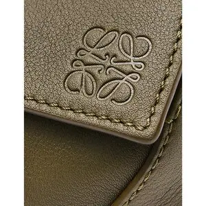 Loewe Puzzle Edge Mini Leather Shoulder Bag - Dark Khaki Green