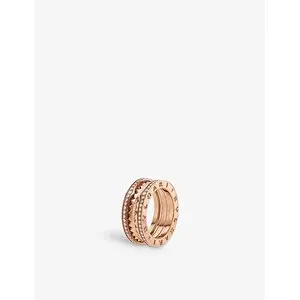 BVLGARI B.zero1 18ct Rose-gold And Diamond Band Ring - Rose Gold