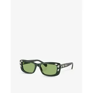 SWAROVSKI Sk6008 Rectangle-frame Sunglasses