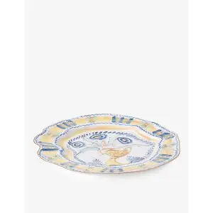 SELETTI Diesel Living With Classics On Acid Spanish Yellow Porcelain Dinner Plate 28cm - One-color