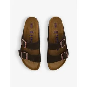 BIRKENSTOCK Arizona Double-strap Leather Sandals - Mocha Suede